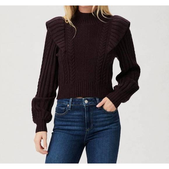 PAIGE | Sweaters | New Paige Kate Sweater In Black Cherry | Poshmark